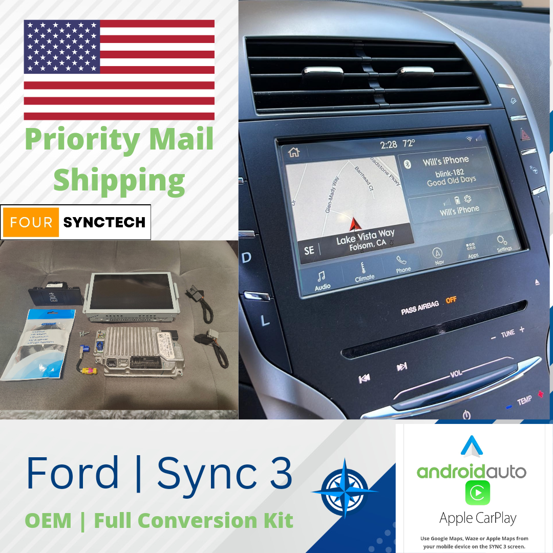 2011 - 2016 Lincoln MKX Sync 3 Conversion Full Kit – FourSyncTech