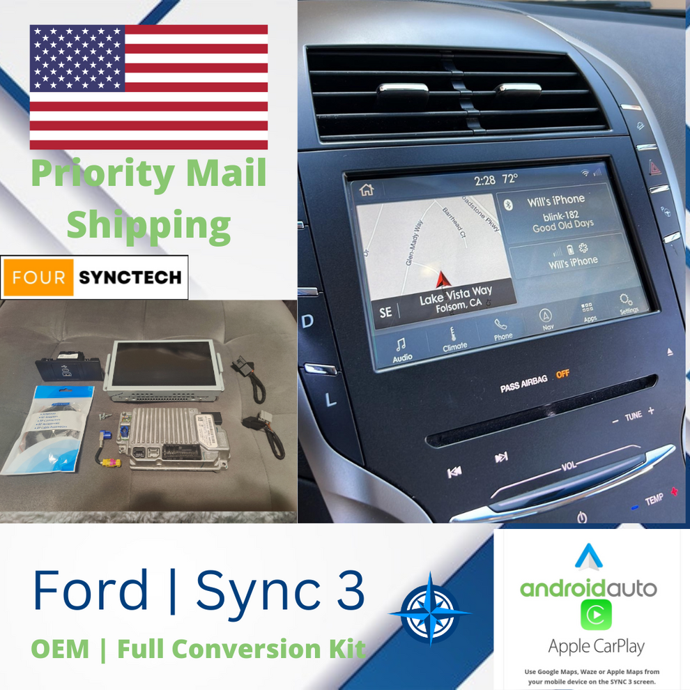 2013 - 2016 Lincoln MKZ Sync 3 Conversion Full Kit – FourSyncTech