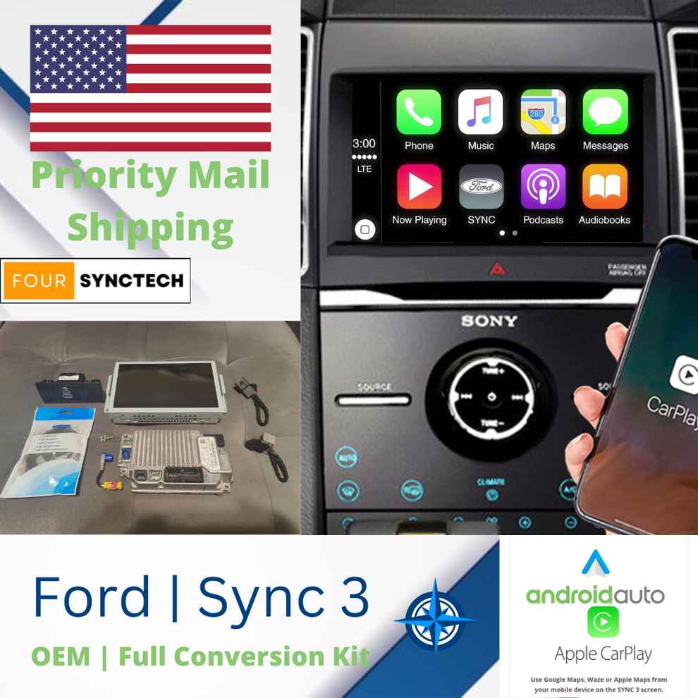 2013 - 2016 Ford Taurus Sync 3 Conversion Full Kit – FourSyncTech